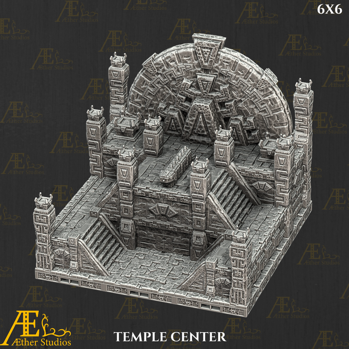 3D Printable AEAZNK02 – Temple Mounts by Aether Studios