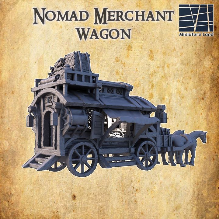 3D Printable Nomad Merchant Wagon - Tabletop Terrain - 28 MM by ...