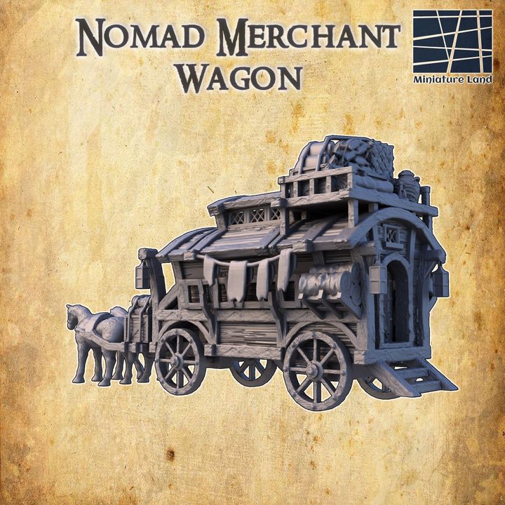 3D Printable Nomad Merchant Wagon - Tabletop Terrain - 28 MM by ...