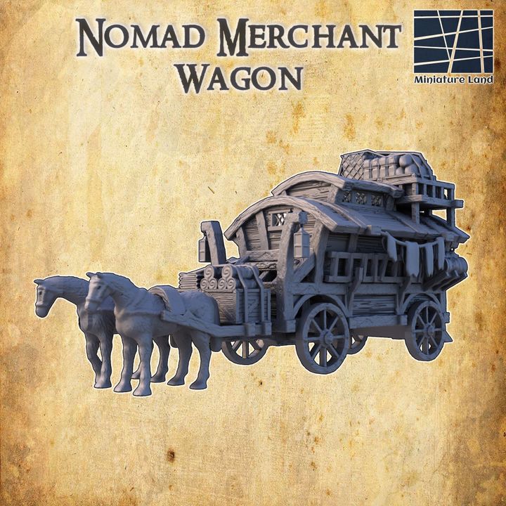 3D Printable Nomad Merchant Wagon - Tabletop Terrain - 28 MM by ...