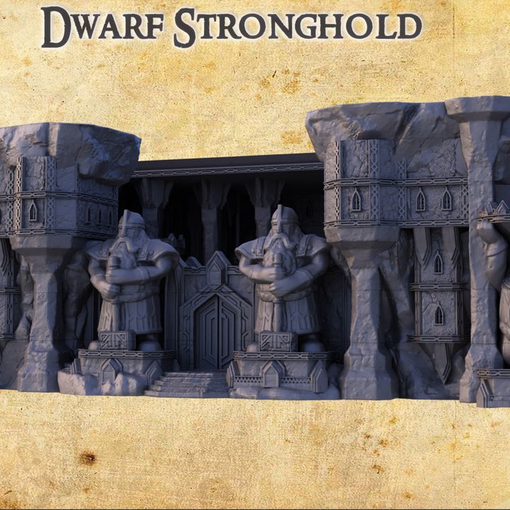 3D Printable Dwarf Stronghold - Tabletop Terrain - 28 MM by MiniatureLand