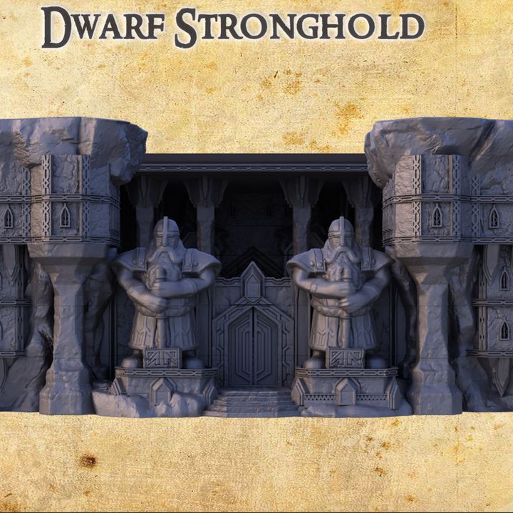3D Printable Dwarf Stronghold - Tabletop Terrain - 28 MM by MiniatureLand