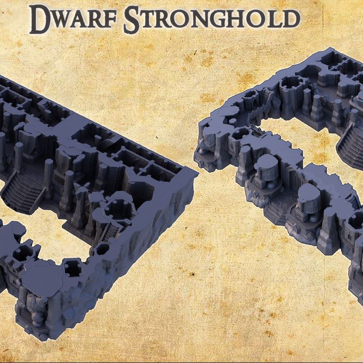 3D Printable Dwarf Stronghold - Tabletop Terrain - 28 MM by MiniatureLand