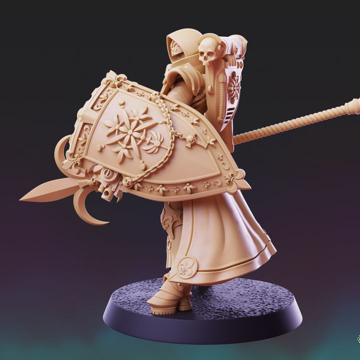 3D Printable Divine Order - Shieldmaiden Pose 1 by PSMiniatures