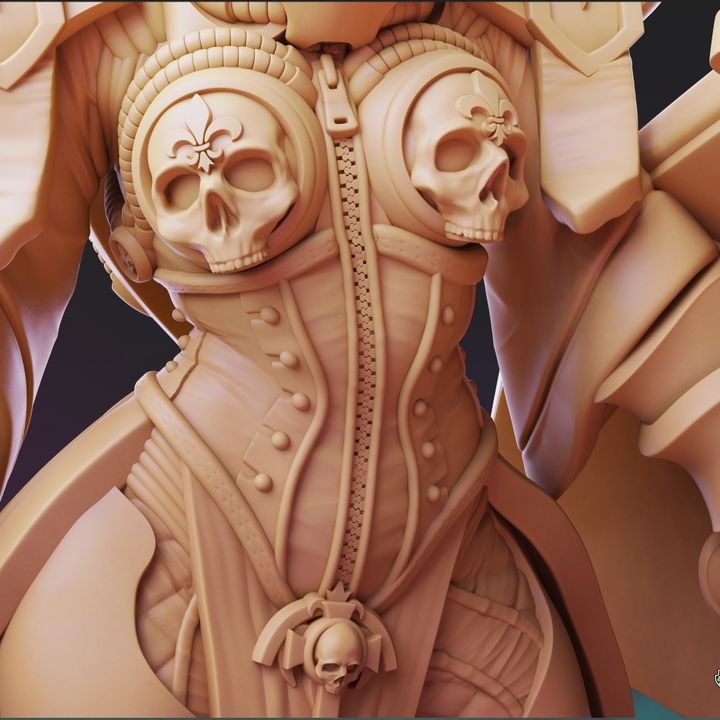 3D Printable Divine Order - Shieldmaiden Pose 1 by PSMiniatures