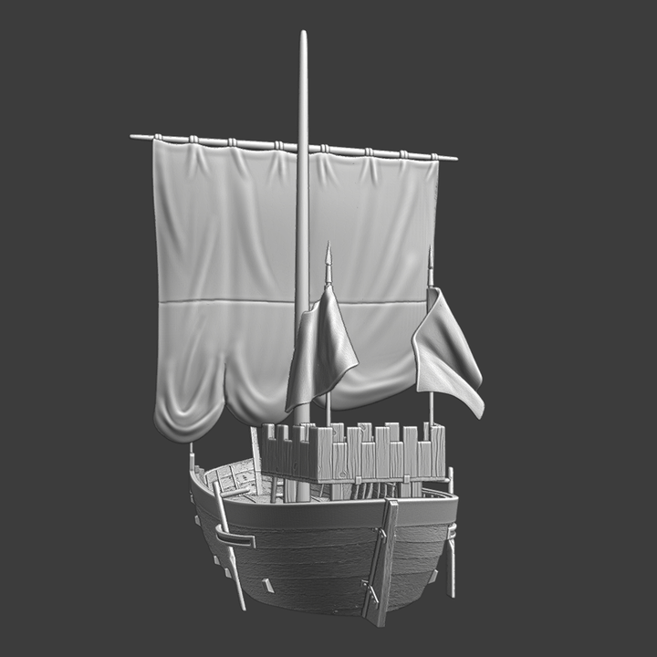 3D Printable Medieval warship - wargaming model ship by Northern ...