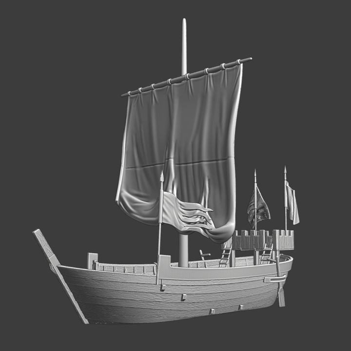 3D Printable Medieval warship - wargaming model ship by Northern ...