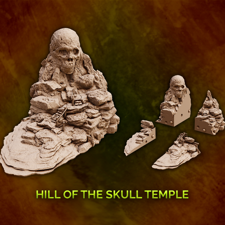 3D Printable Hill of the Skull Temple by Artificers_Mini