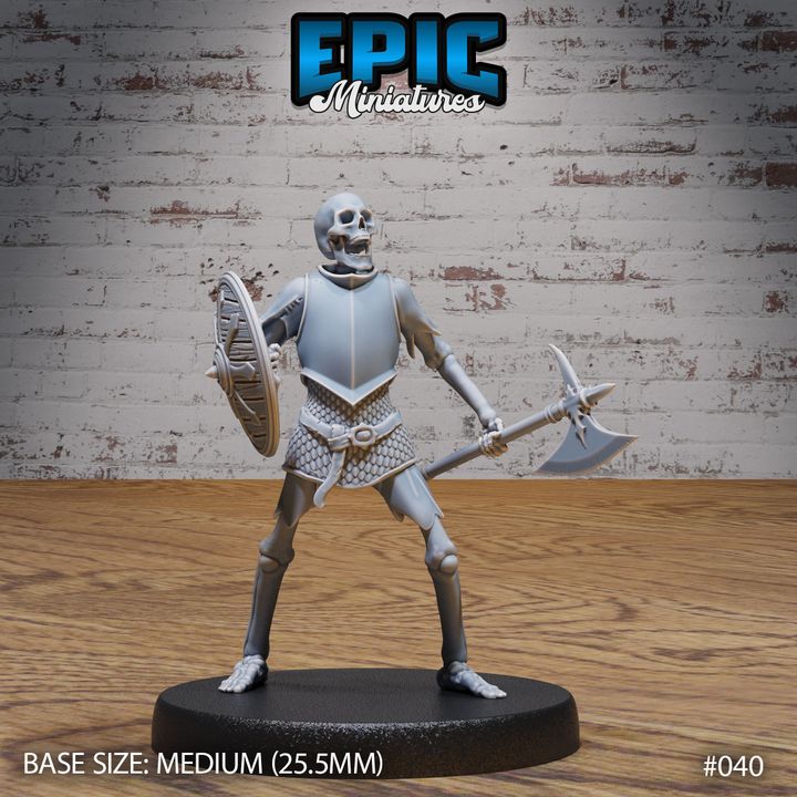 3D Printable Skeleton Army Axe & Shield / Undead Soldier / Evil Skelet ...