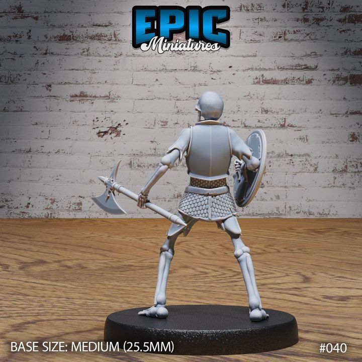 3D Printable Skeleton Army Axe & Shield / Undead Soldier / Evil Skelet ...