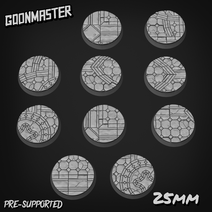 3D Printable Gothic Tile Base Set by Goon Master