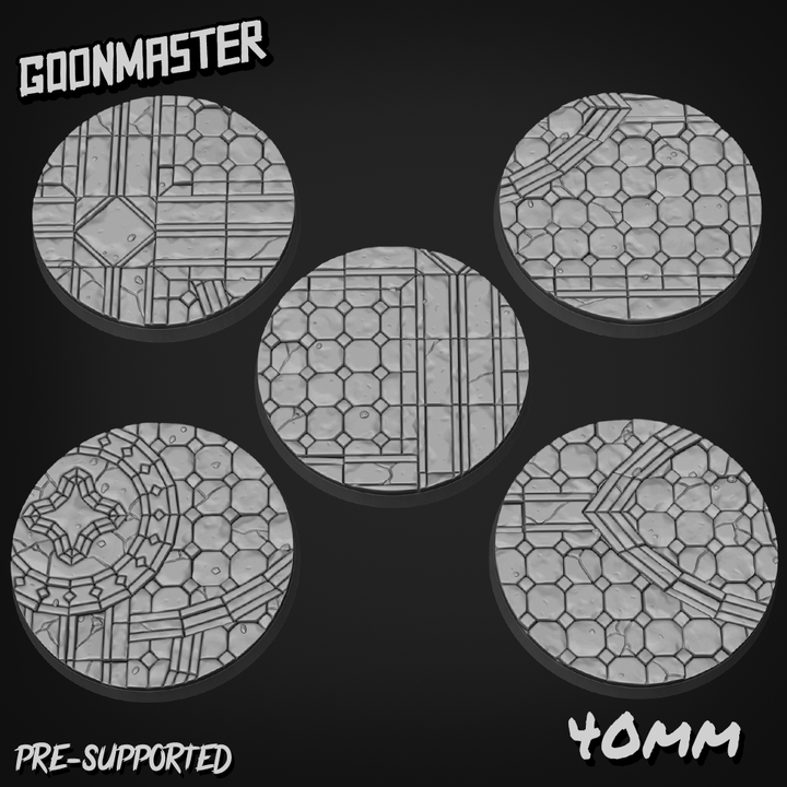 3D Printable Gothic Tile Base Set by Goon Master