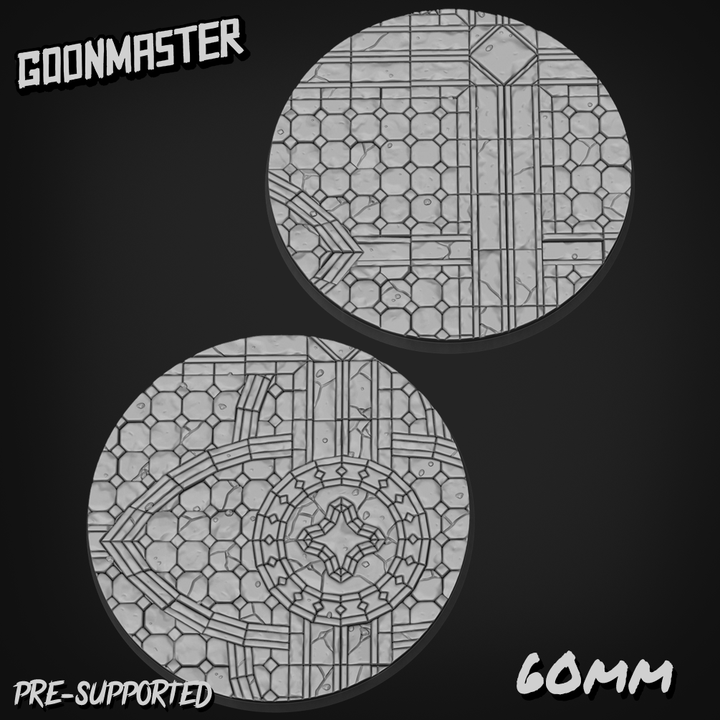 3D Printable Gothic Tile Base Set by Goon Master