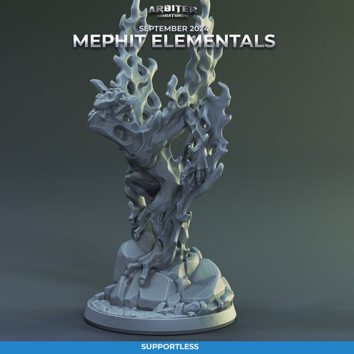 3D Printable Arbiter Miniatures September 2024 Mephit Elementals ...