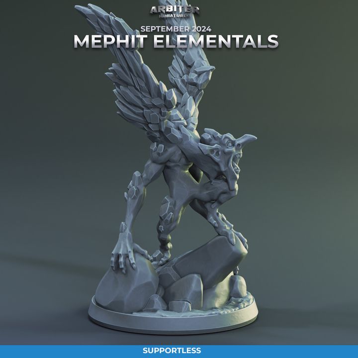 3D Printable Arbiter Miniatures September 2024 Mephit Elementals ...