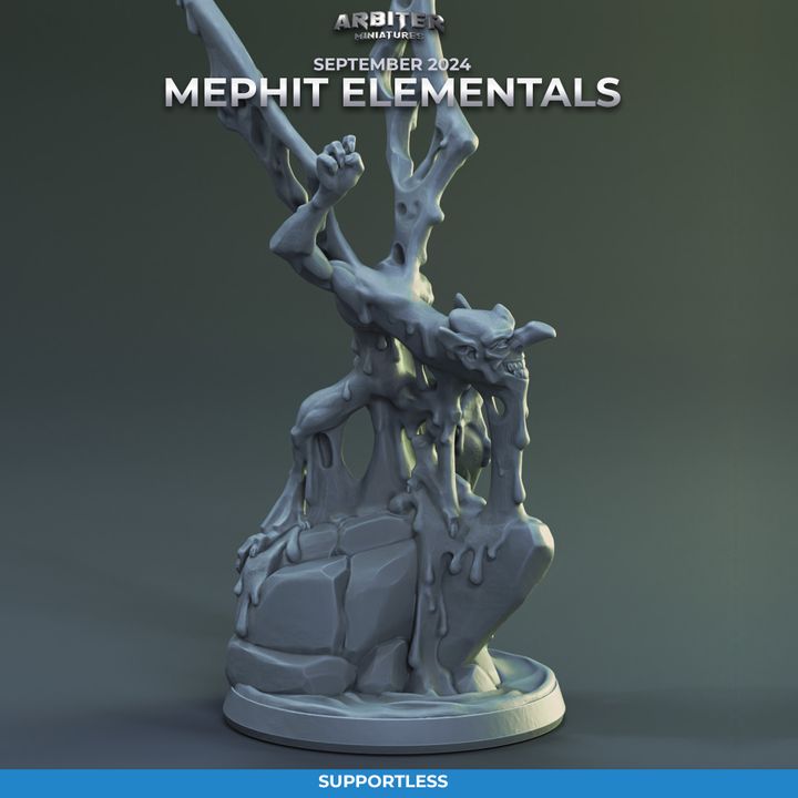 3D Printable Arbiter Miniatures September 2024 Mephit Elementals ...