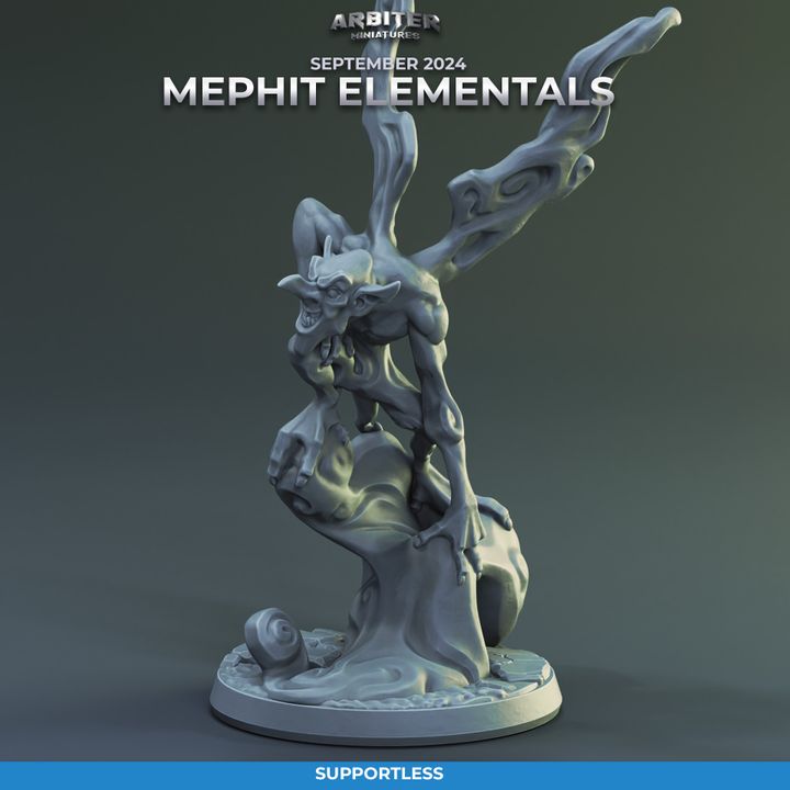 3D Printable Arbiter Miniatures September 2024 Mephit Elementals ...