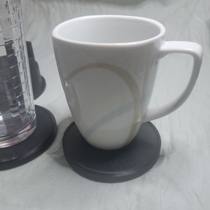 3D Printable Cork Coaster Set by Nicholas Diaz