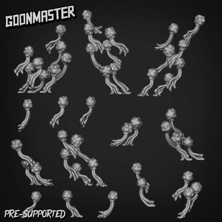 3D Printable Basing Bits 164 - Floating Tentacle Aliens by Goon Master