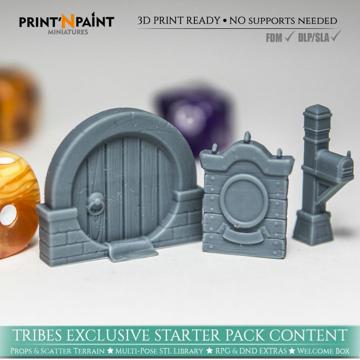 3D Printable 3 Halfling Explorers by Leonardo Escovar