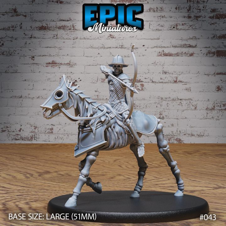 3D Printable Skeleton Army Archer Mounted / Undead Soldier / Evil ...