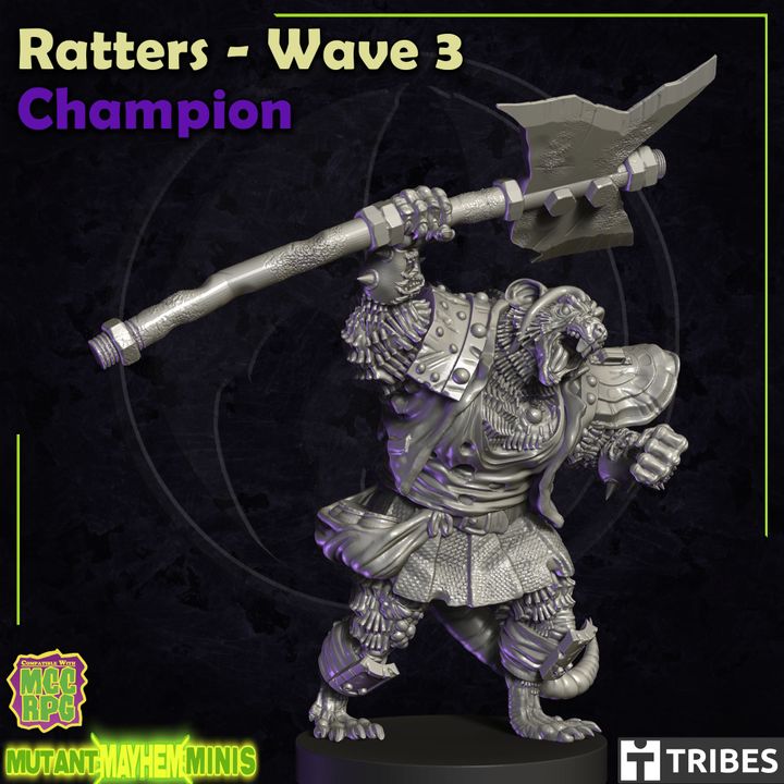 3D Printable Ratters, Wave 3 - Champion by Dark-Platypus Studio