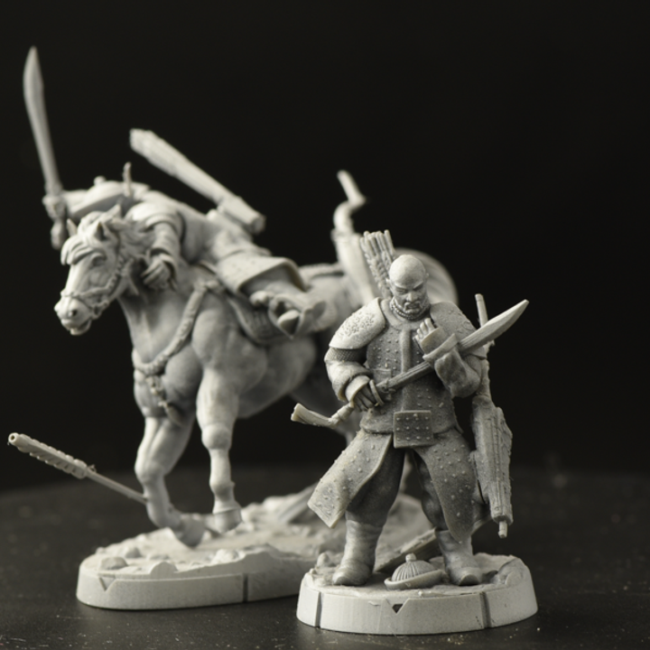 3D Printable Finch and Dragon - Ajige-Nikan, Cammander of the cavalry ...