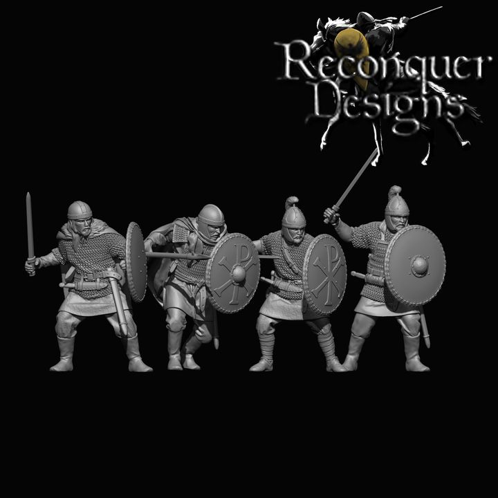 3D Printable Visigoths Asturians dismounted Set 1 by Reconquer Designs