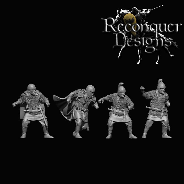 3D Printable Visigoths Asturians dismounted Set 1 by Reconquer Designs