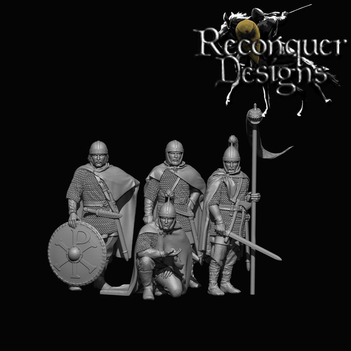 3D Printable Visigoths Asturians dismounted Set 1 by Reconquer Designs