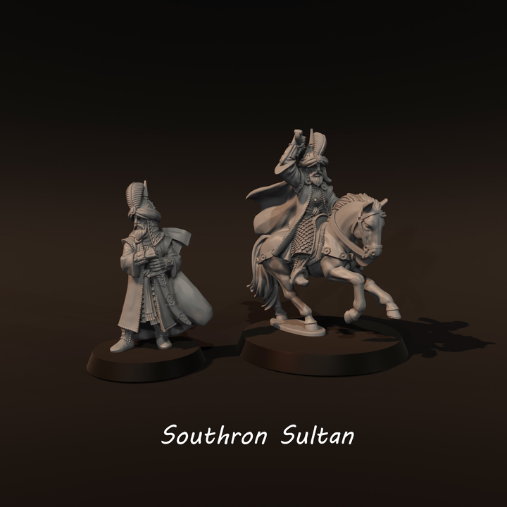 3D Printable Southron Sultan by Medbury Miniatures