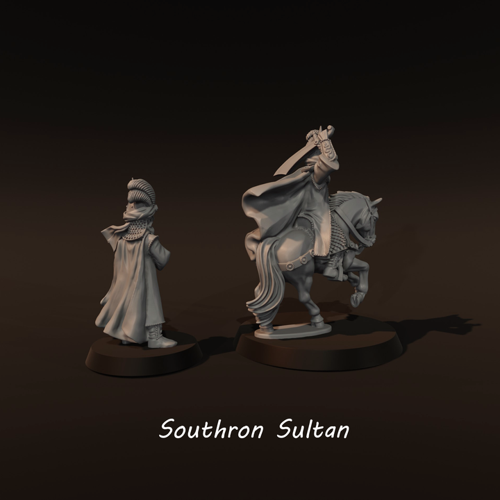 3D Printable Southron Sultan by Medbury Miniatures