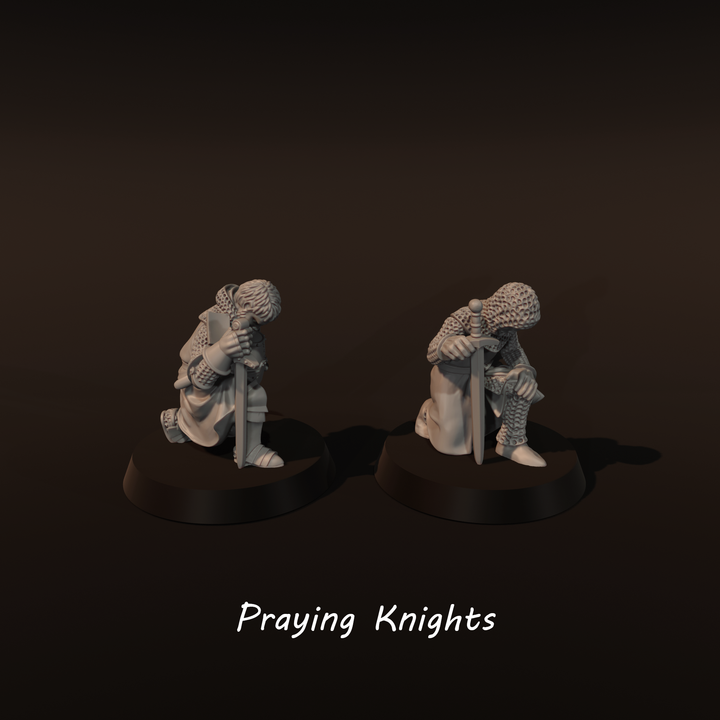 3D Printable Praying Knights by Medbury Miniatures