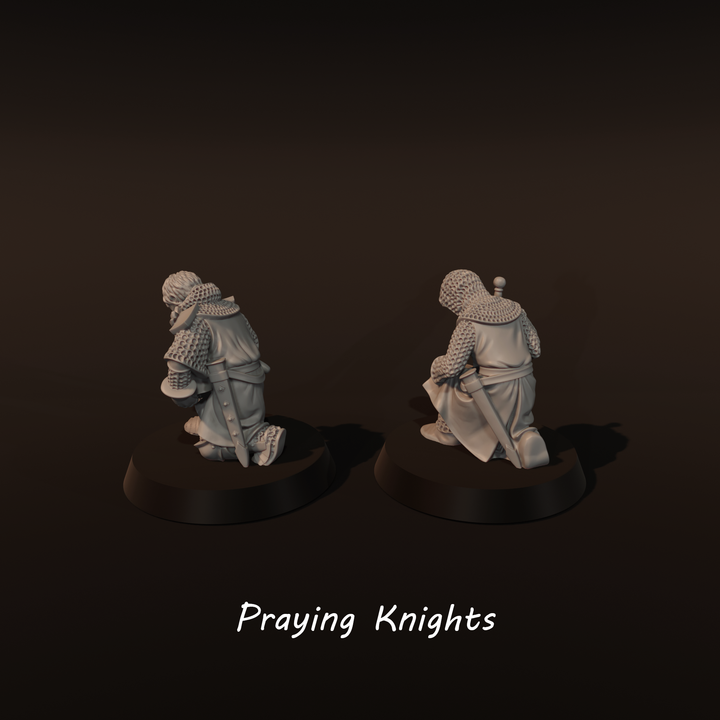 3D Printable Praying Knights by Medbury Miniatures