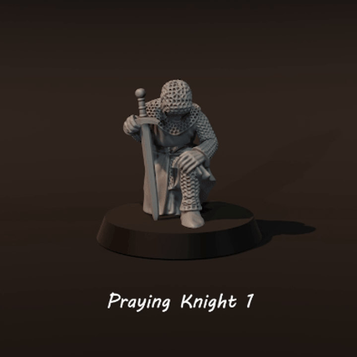 3D Printable Praying Knights by Medbury Miniatures