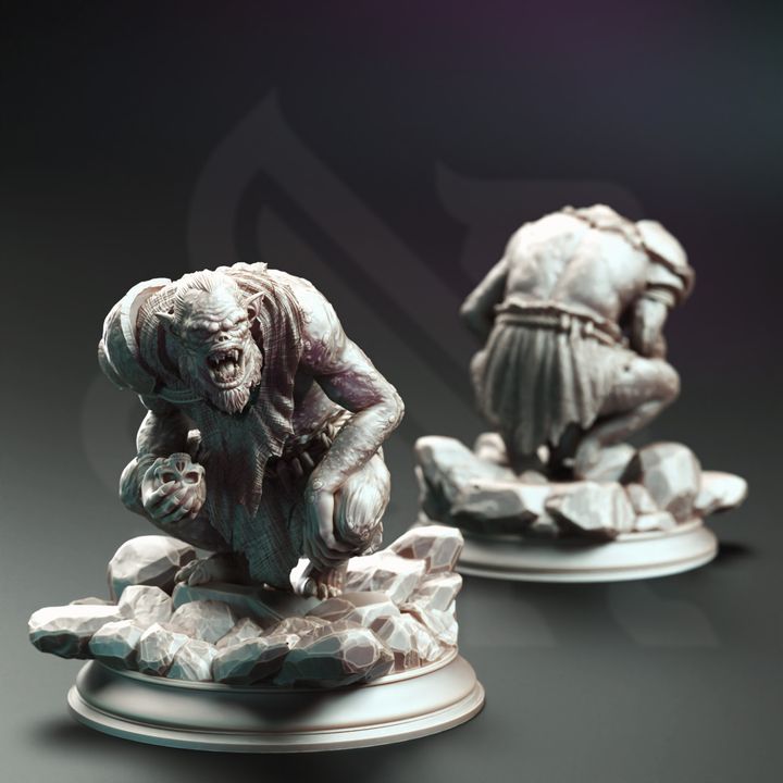 3D Printable Trogg Cannibals (Trio Bundle) by DM Stash