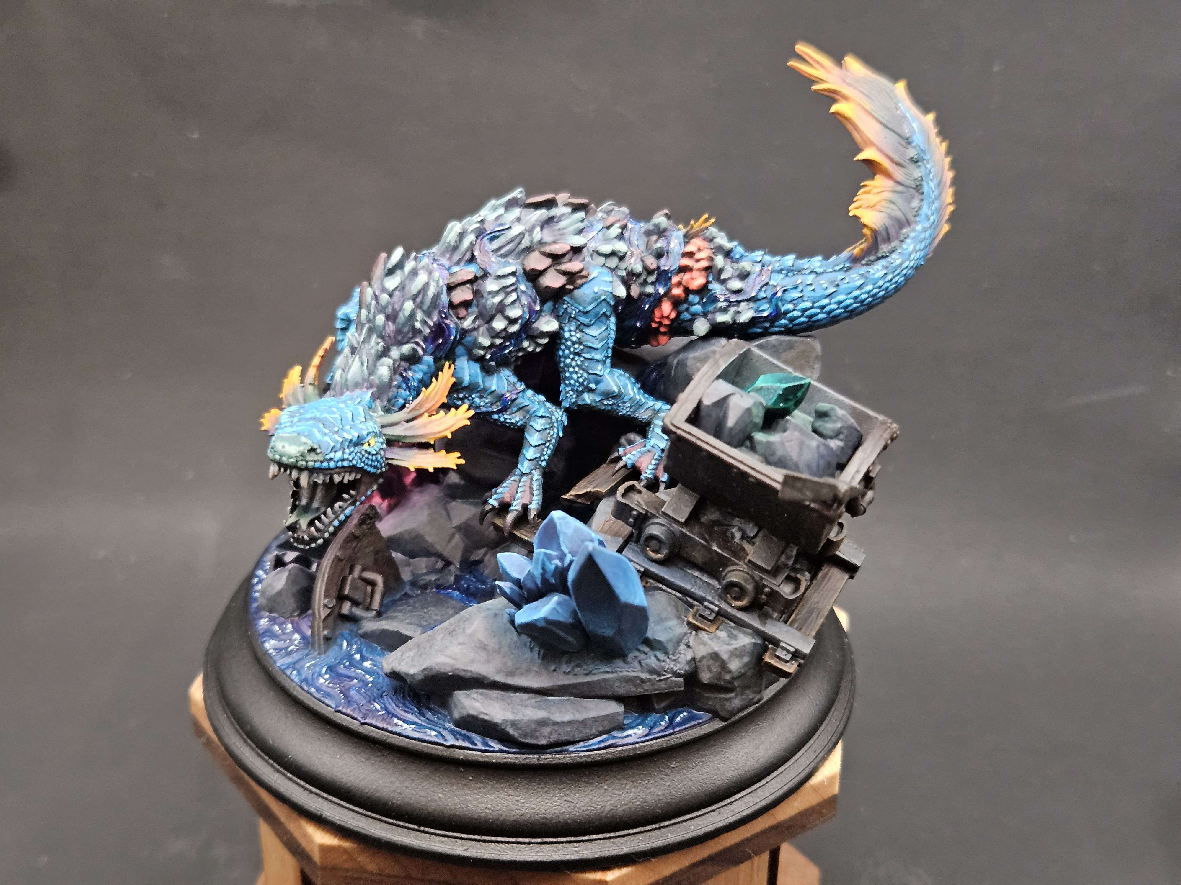 3D Printable Lava Elemental Salamander by DM Stash