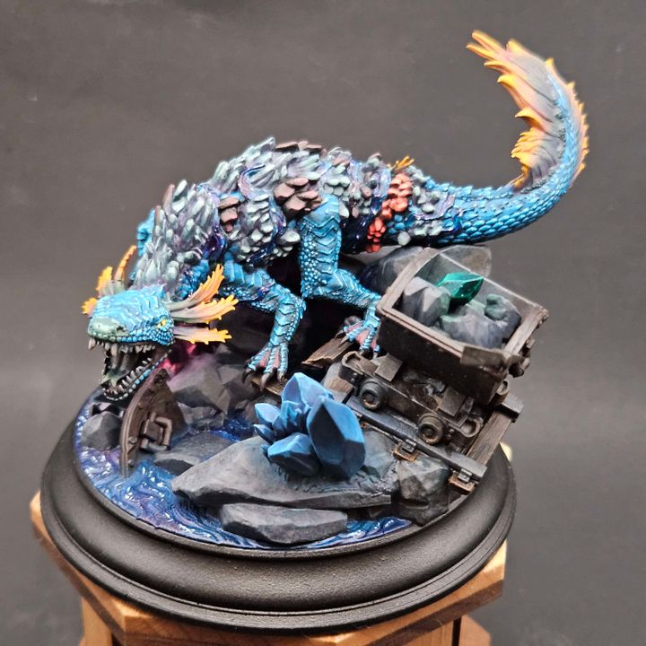 3D Print of Lava Elemental Salamander by ColorForgeMiniatures
