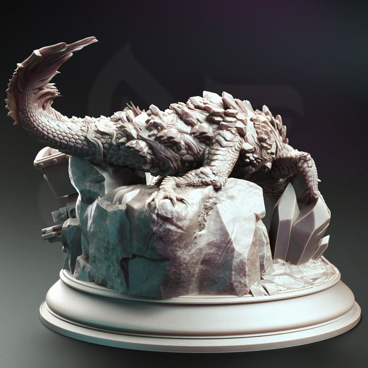 3D Printable Lava Elemental Salamander by DM Stash