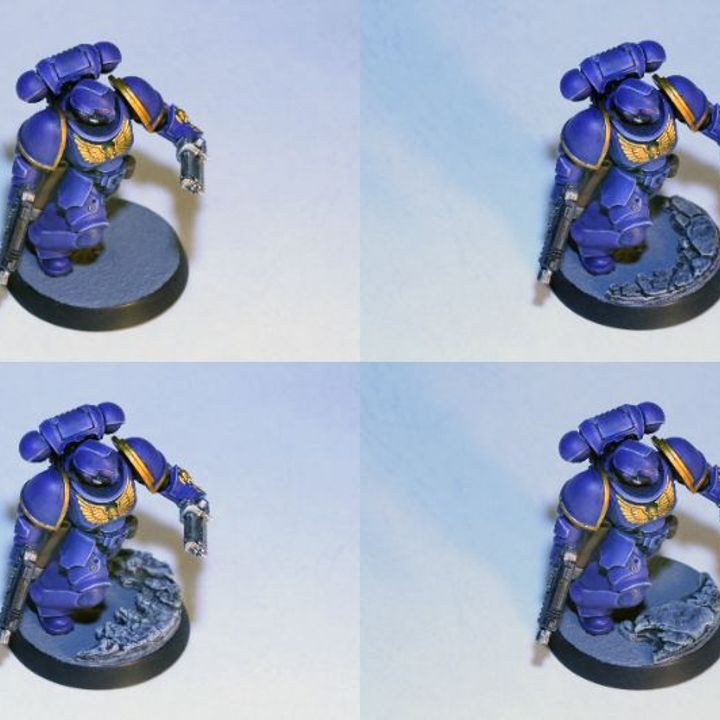 3D Printable Basing Rock Warhammer 40k stl File 32mm Base by hiroyuki okada