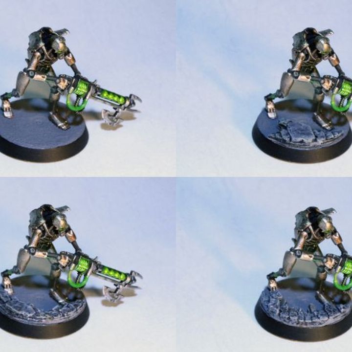 3D Printable Basing Rock Warhammer 40k stl File 32mm Base by hiroyuki okada