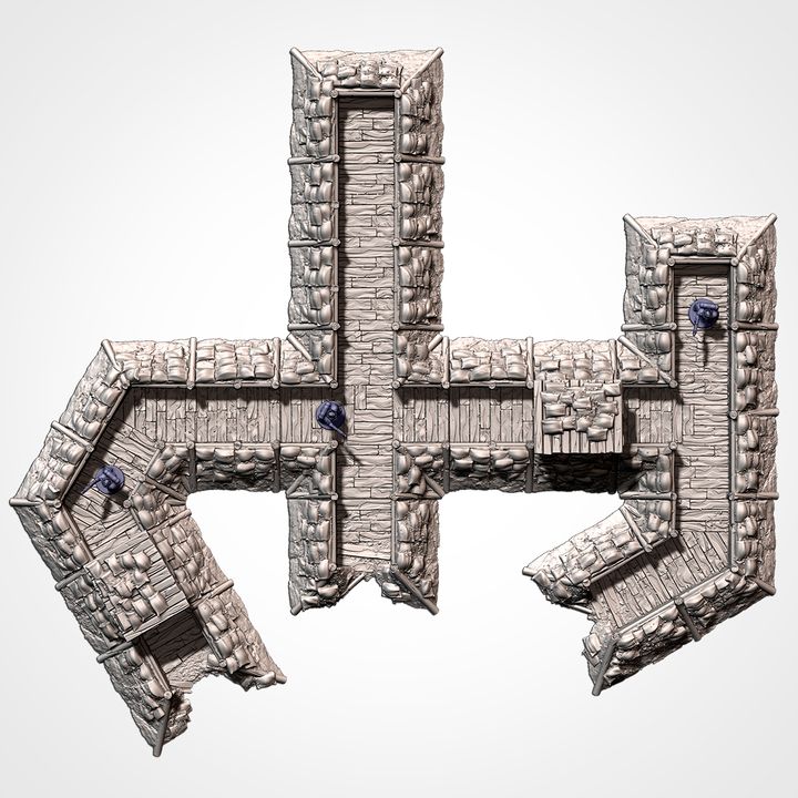 3D Printable MODULAR TRENCHES WWII by Txarli Factory