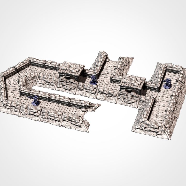 3D Printable MODULAR TRENCHES WWII by Txarli Factory