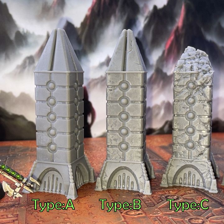 3D Printable STL file War Game Terrain Obelisk Necron WARHAMMER by ...