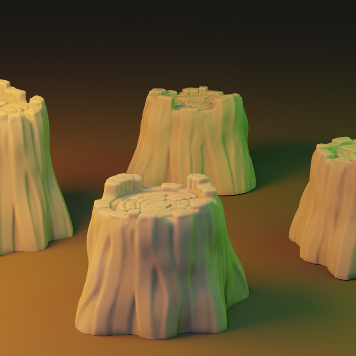 3D Printable Tree Stumps by Modern-Miniatures.eu