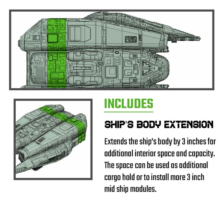 3D Printable Aeon Eagle - Cosmic Commerce Cruiser - 28mm scale by ...