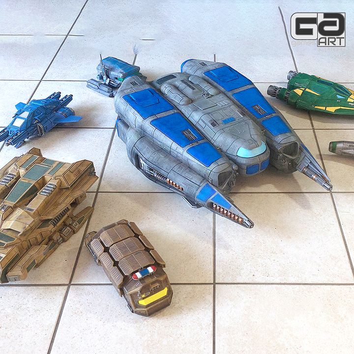 3D Printable Aeon Eagle - Cosmic Commerce Cruiser - 28mm scale by ...