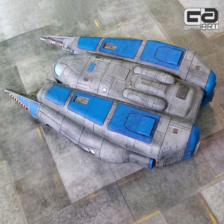 3D Printable Aeon Eagle - Cosmic Commerce Cruiser - 28mm scale by ...