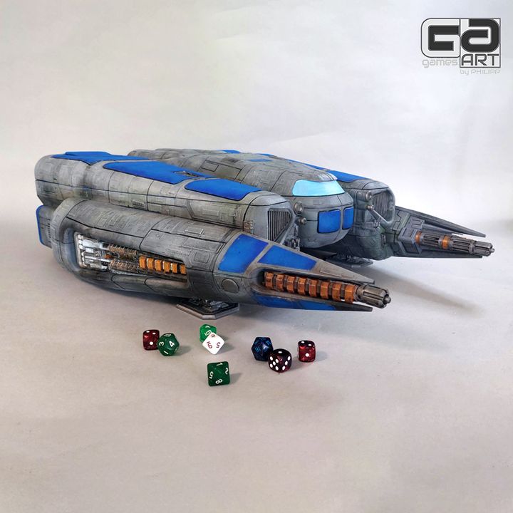 3D Printable Aeon Eagle - Cosmic Commerce Cruiser - 28mm scale by ...