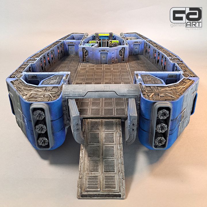 3D Printable Aeon Eagle - Cosmic Commerce Cruiser - 32mm scale by ...